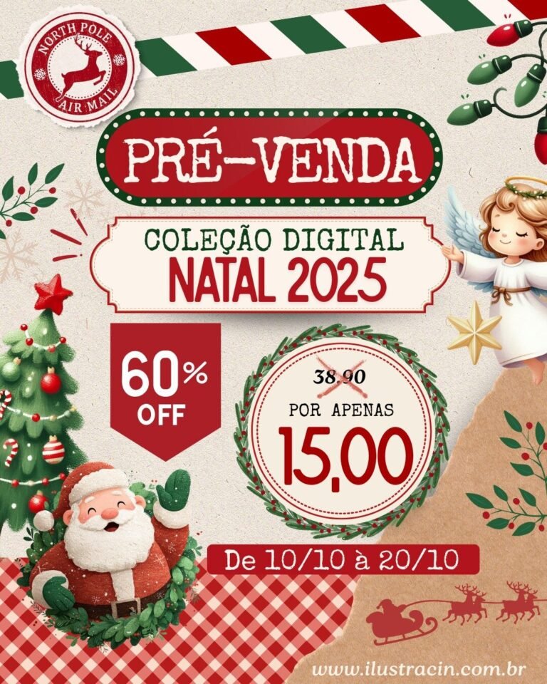 Coleção Digital NATAL 2025 (Ilustracin) - Arquivos Digitais Prontos