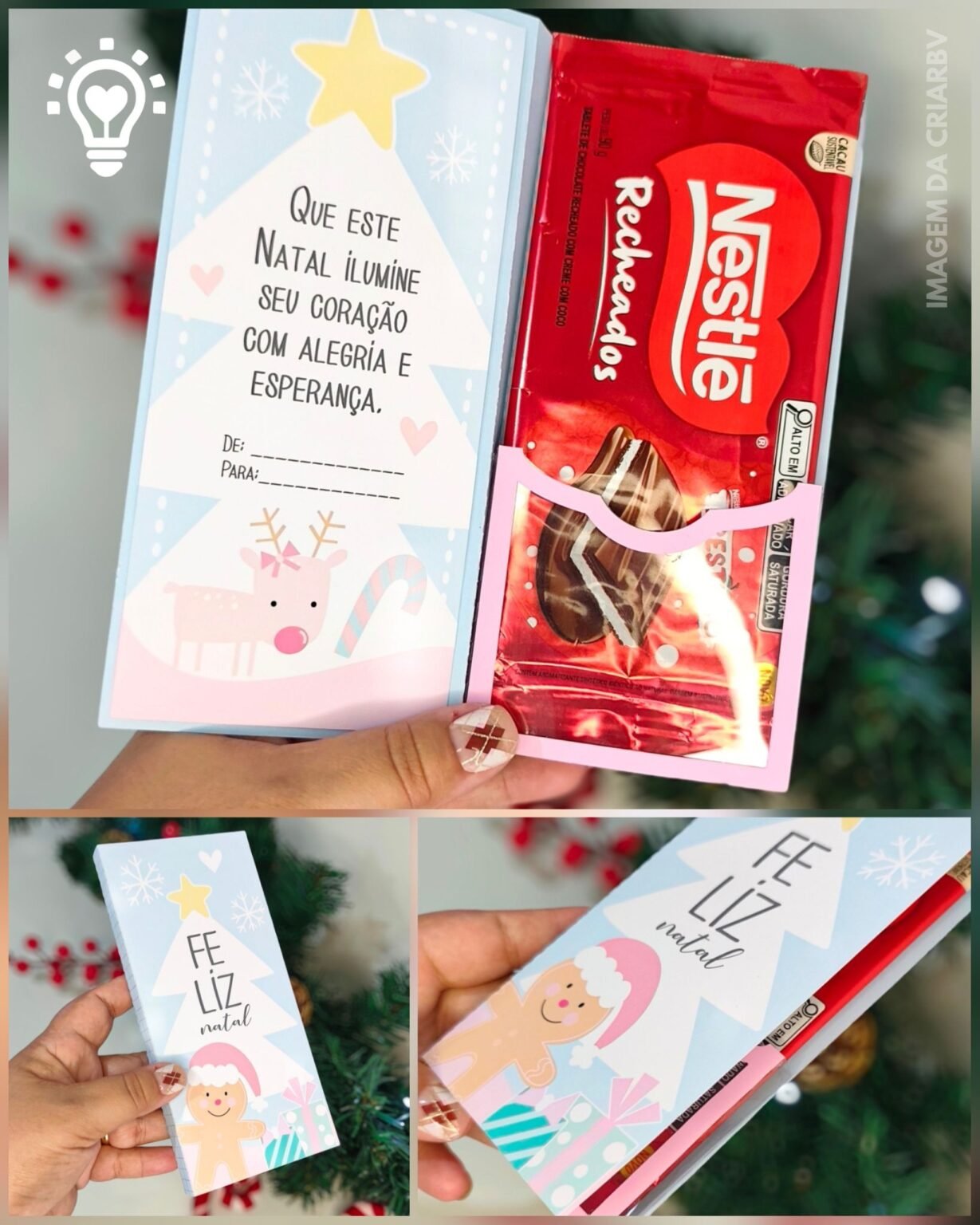 Barra de Chocolate – Natal Com Jesus - Arquivos Digitais Prontos