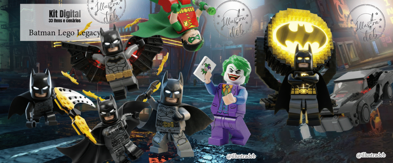 Batman Lego – Kit Digital - Arquivos Digitais Prontos